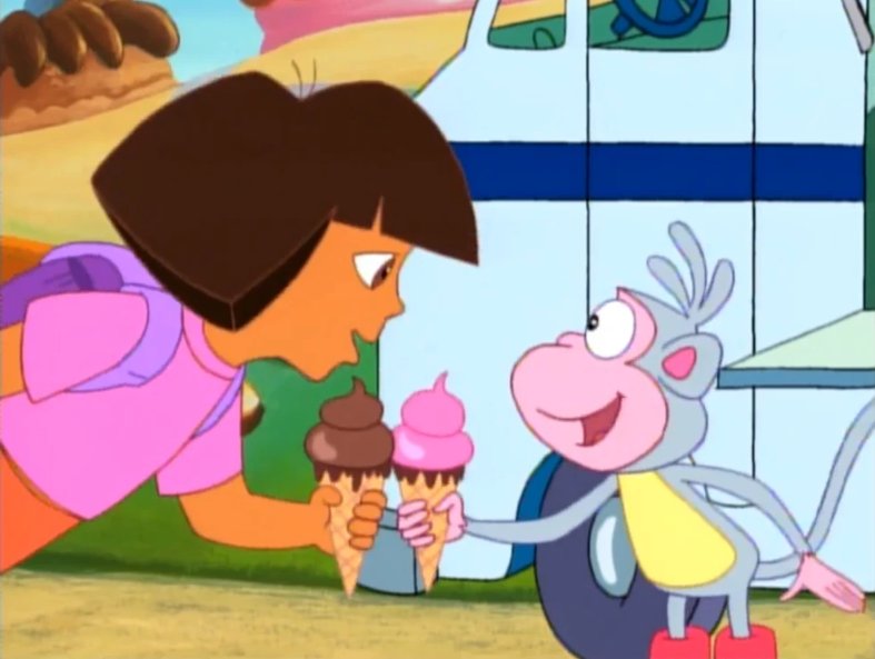 Solve Dora The Explorer Ice Cream jigsaw puzzle online with 35 pieces
