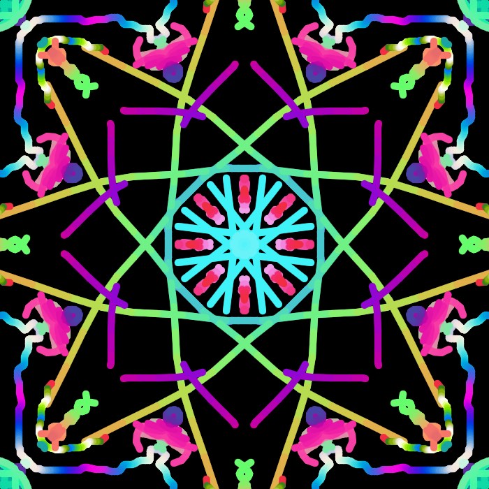 Solve Random Kaleidoscope #163 jigsaw puzzle online with 9 pieces