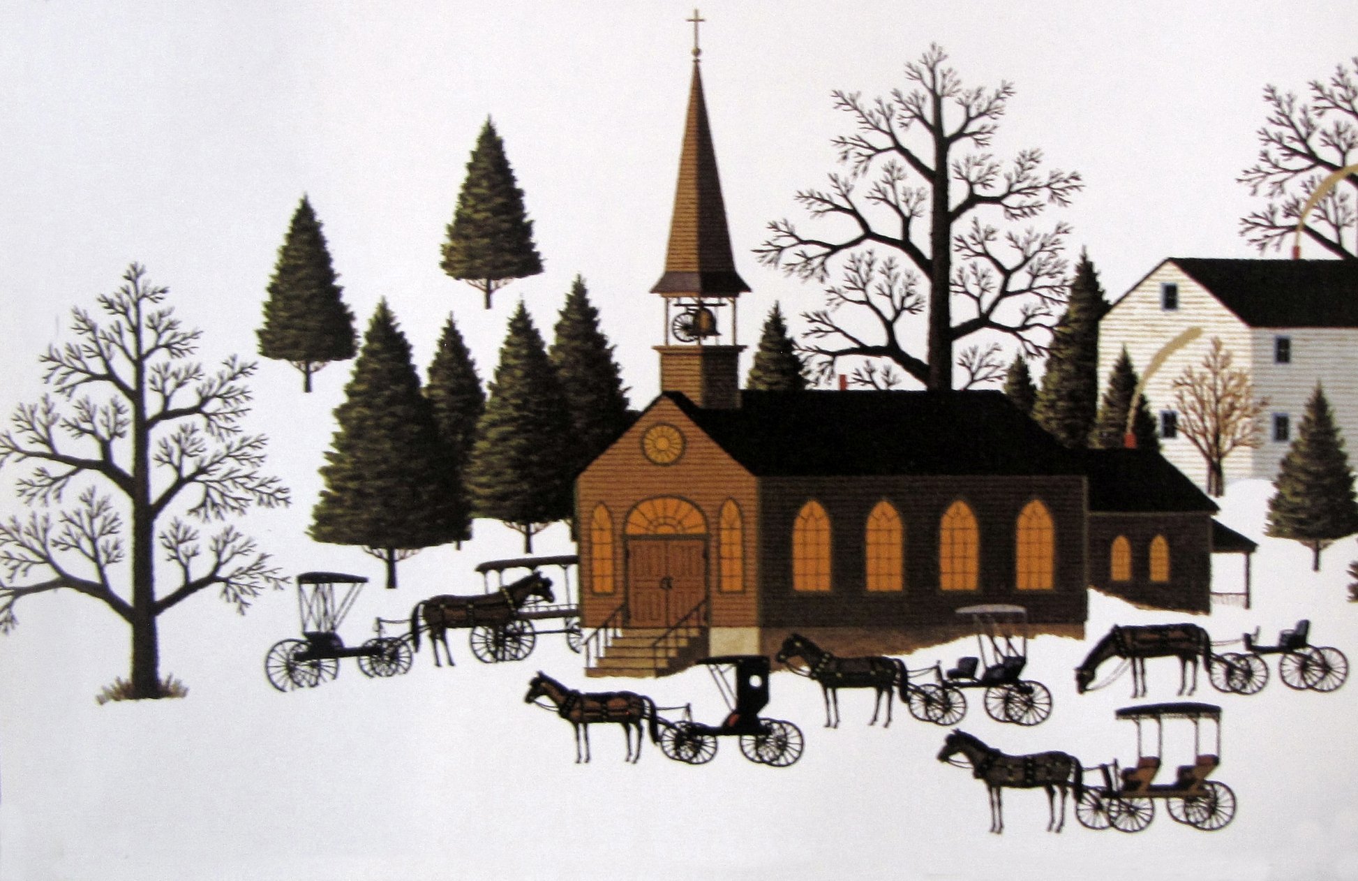 Solve Evening Service {Charles Wysocki} jigsaw puzzle online with 198 ...