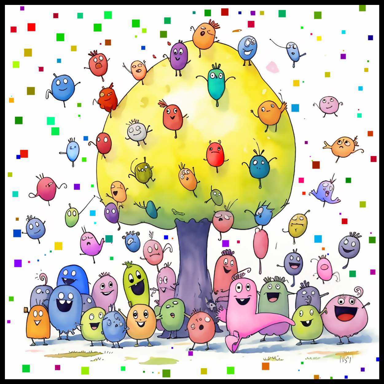 Solve Blobs 7 jigsaw puzzle online with 100 pieces