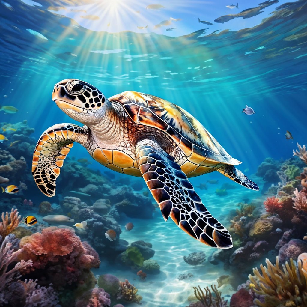 Solve Sea Turtle jigsaw puzzle online with 81 pieces
