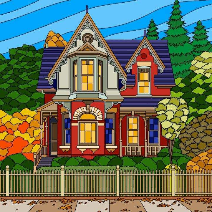 Solve A Charming Cottage jigsaw puzzle online with 64 pieces