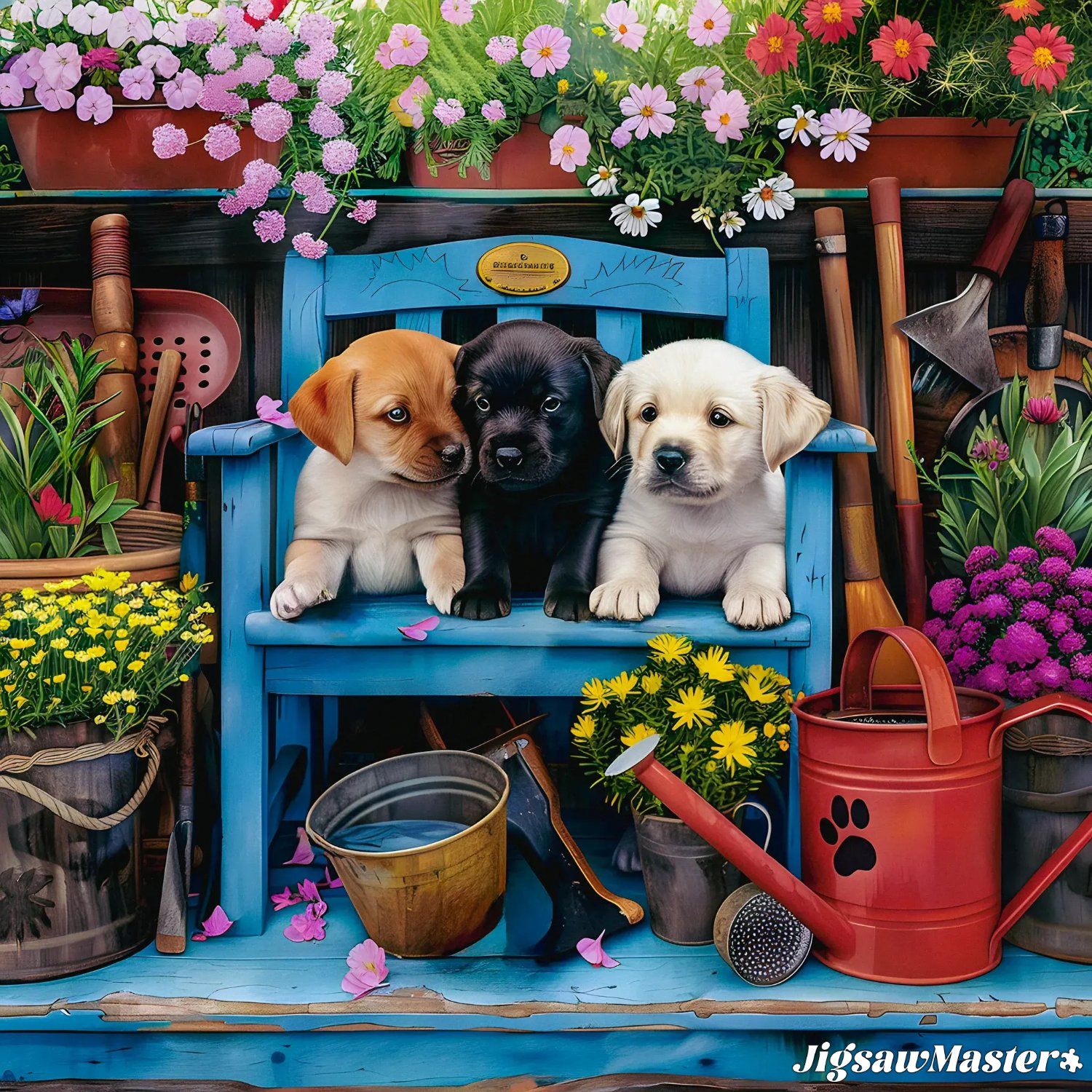 Solve Cute little puppies.... jigsaw puzzle online with 81 pieces