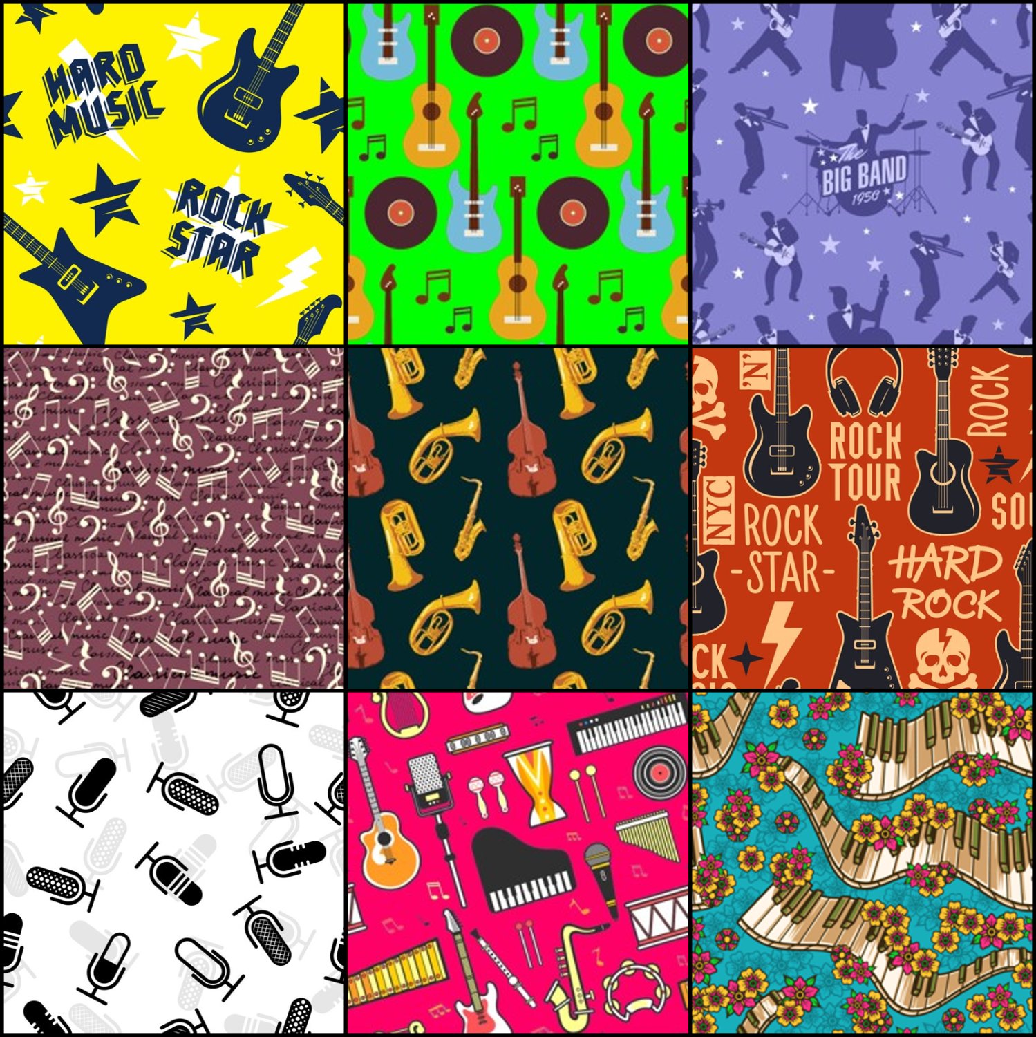 Solve Concert patterns 1 jigsaw puzzle online with 81 pieces