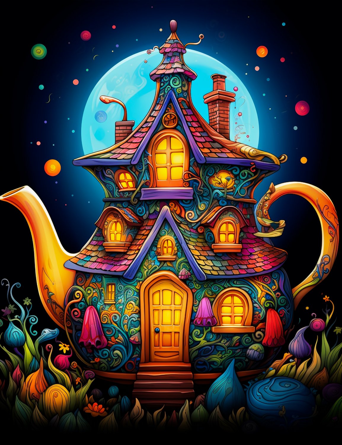 Solve Teapot House jigsaw puzzle online with 99 pieces