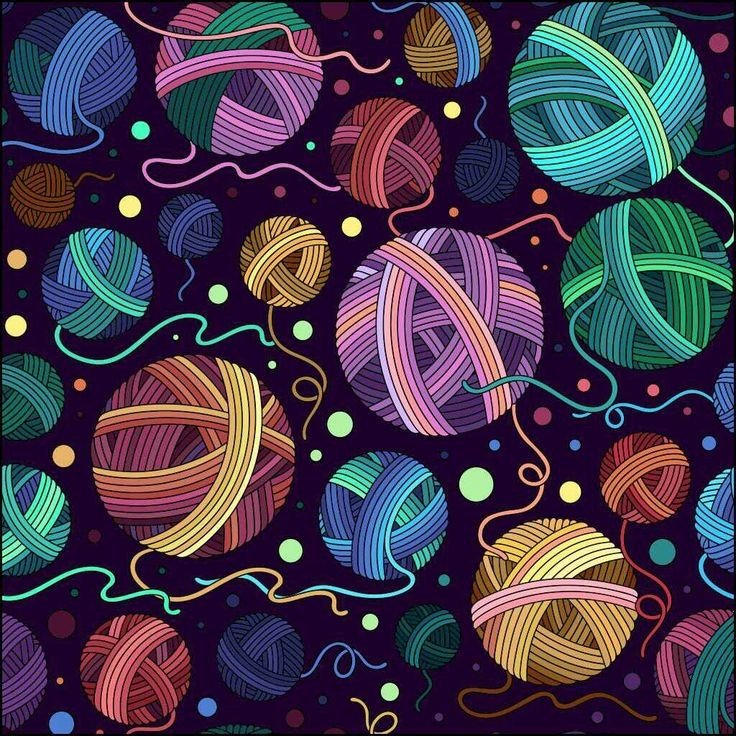 Solve Neon Balls of Wool jigsaw puzzle online with 64 pieces