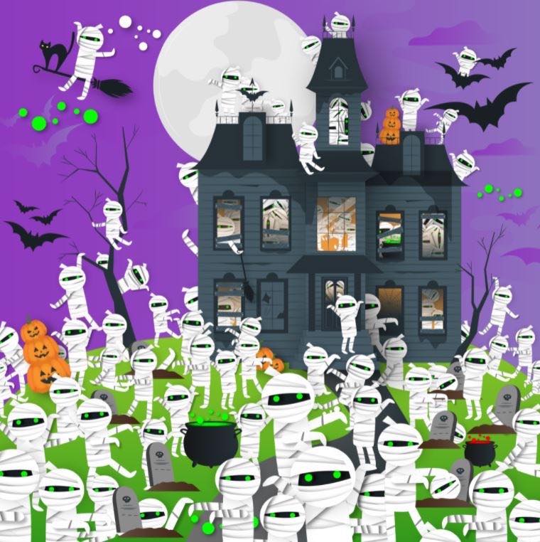 Solve Can you find the mummy with red eyes jigsaw puzzle online with ...