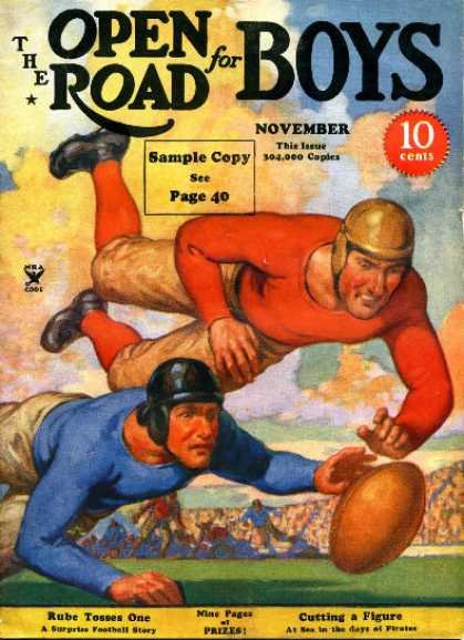 Solve Vintage Magazine Covers - The Open Road for Boys jigsaw puzzle online with 24 pieces