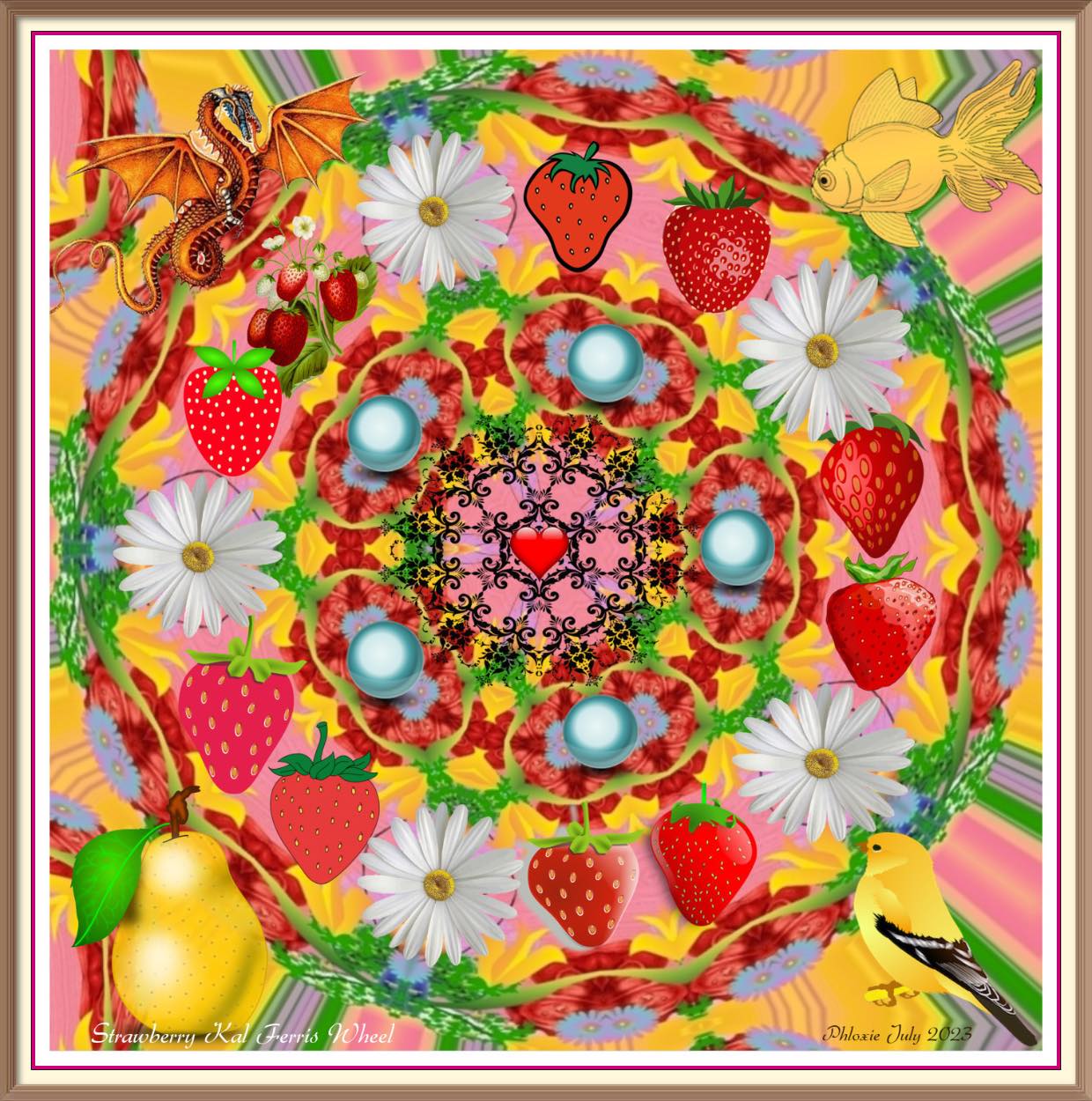 Solve Strawberry Kal Ferris Wheel jigsaw puzzle online with 100 pieces