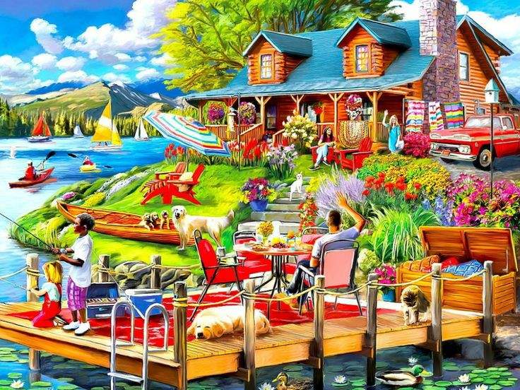 Solve SUMMER HOLIDAYS jigsaw puzzle online with 70 pieces