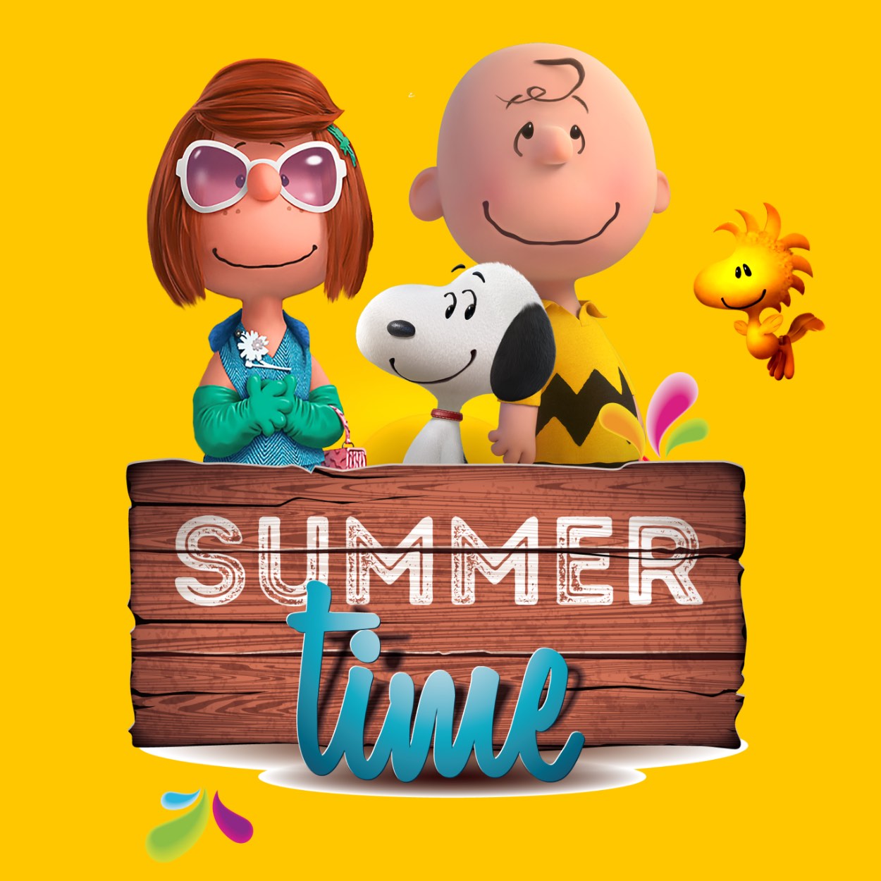 Solve Summer Time Peanuts jigsaw puzzle online with 100 pieces
