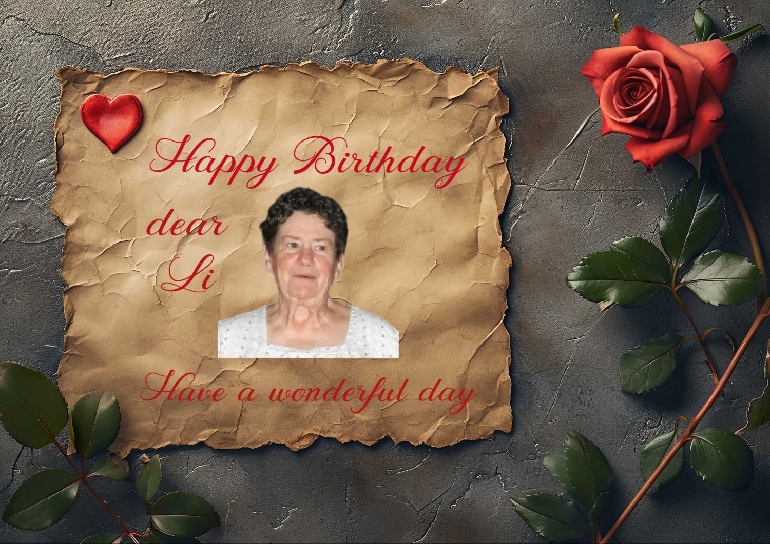 Solve Happy Birthday dear Li (Joyfulli) jigsaw puzzle online with 12 pieces