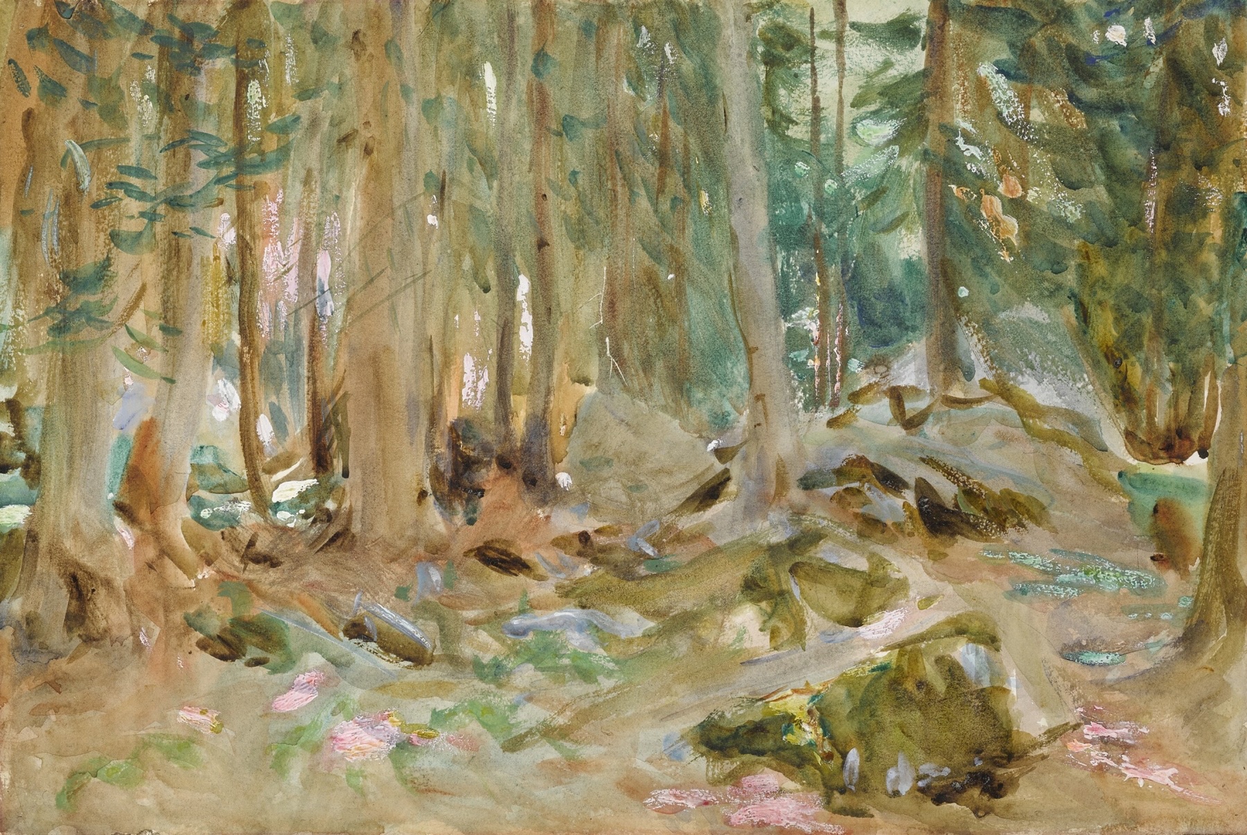 Solve John Singer Sargent - Pine Woods, Purtud jigsaw puzzle online ...