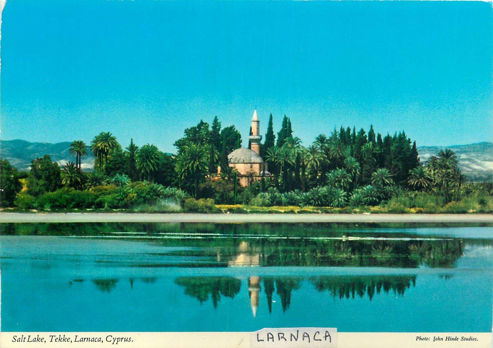 Solve Cyprus, Larnaca. Postcard of Salt Lake and Tekke mosque jigsaw ...