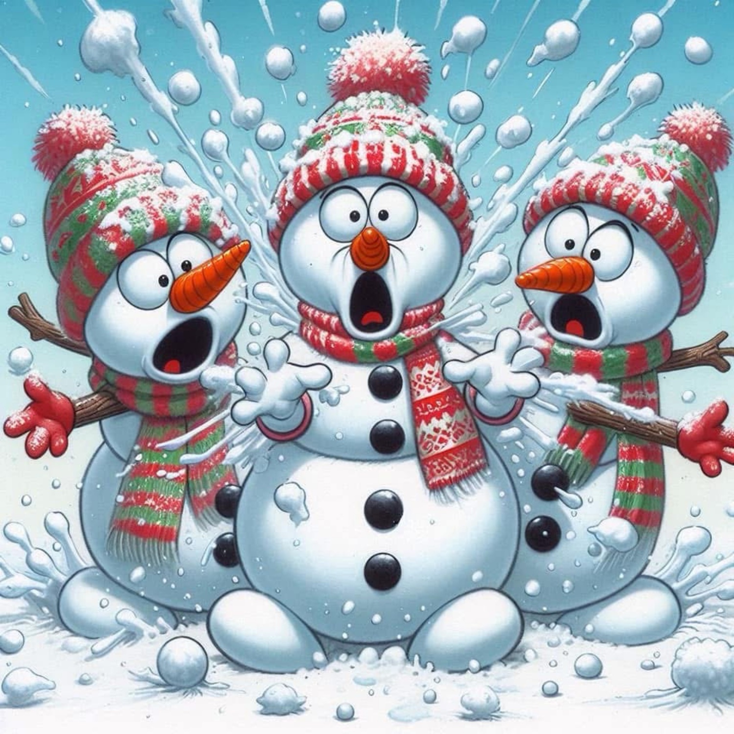 Solve Snowball Fight jigsaw puzzle online with 225 pieces