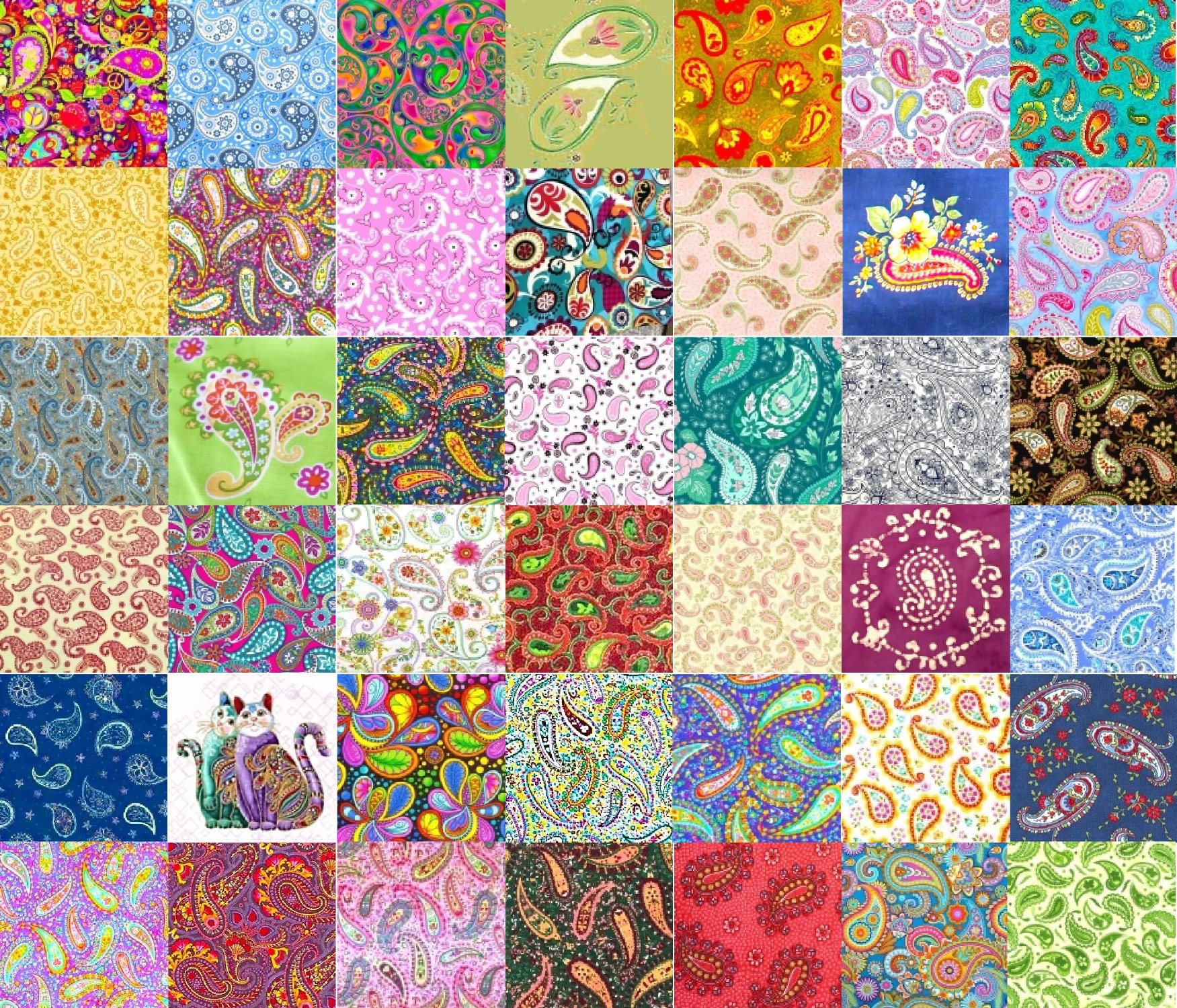 Solve PATCHWORK PAISLEY 35 jigsaw puzzle online with 72 pieces