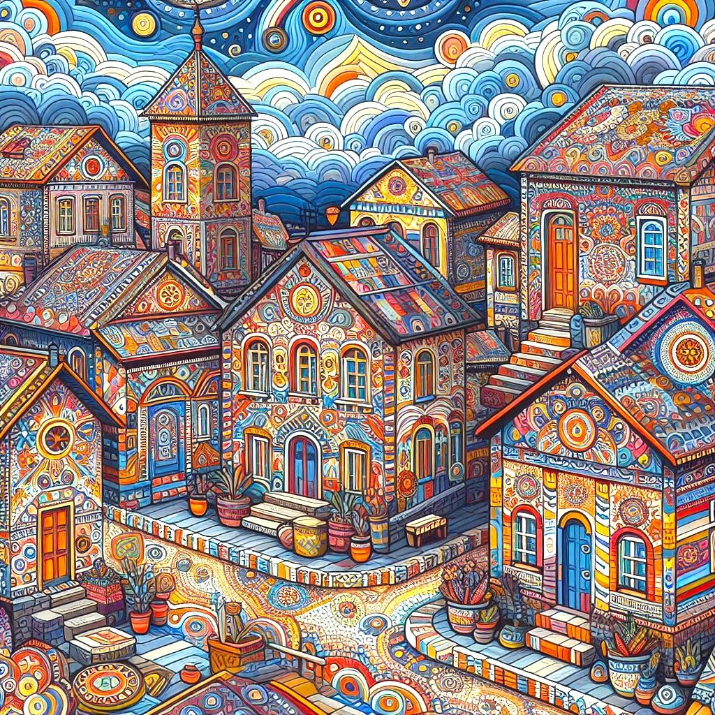 Solve Village Streetscape jigsaw puzzle online with 306 pieces