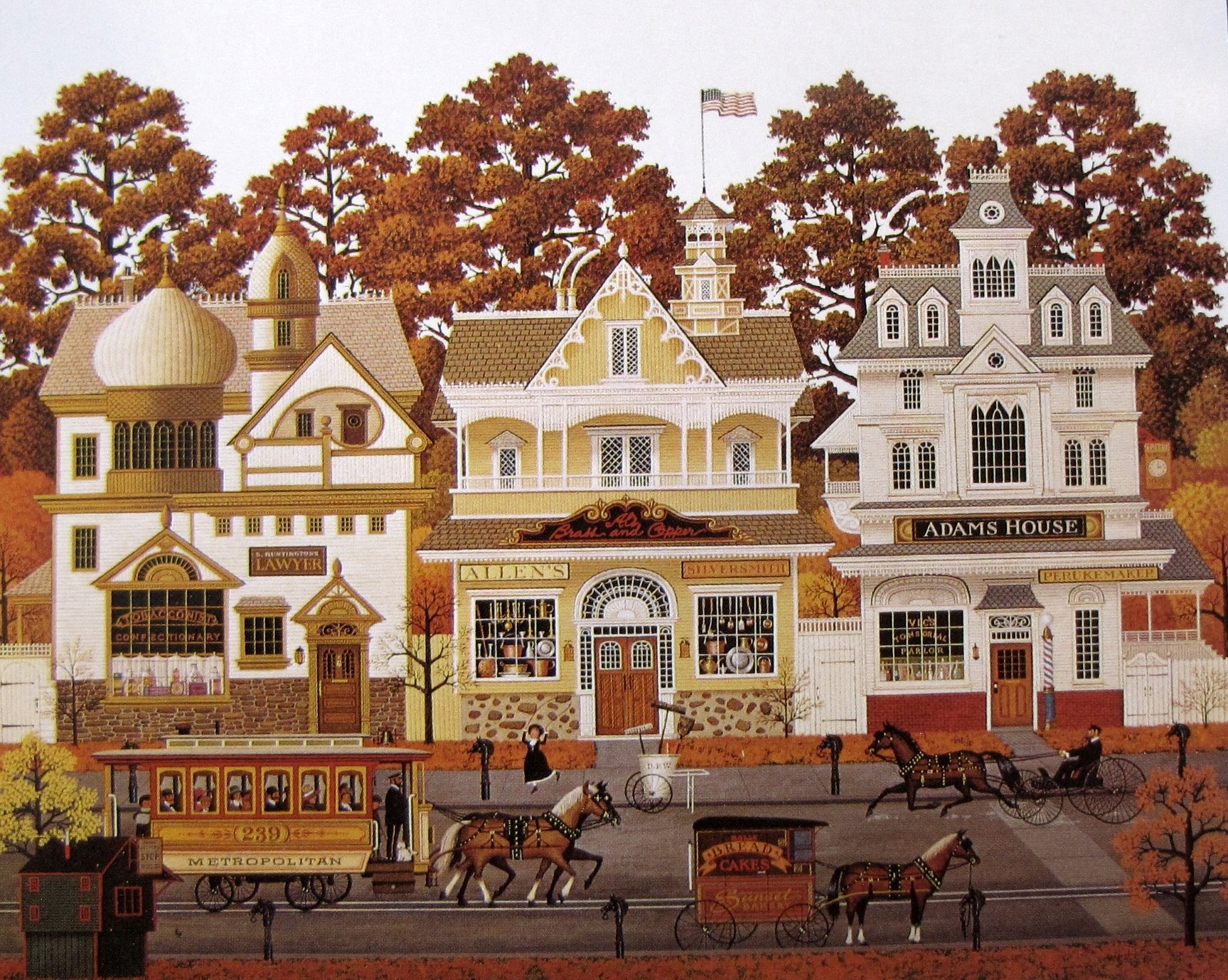 Jigsaw Puzzle | 208 pieces | Victorian Houses {Charles Wysocki} | Jigidi