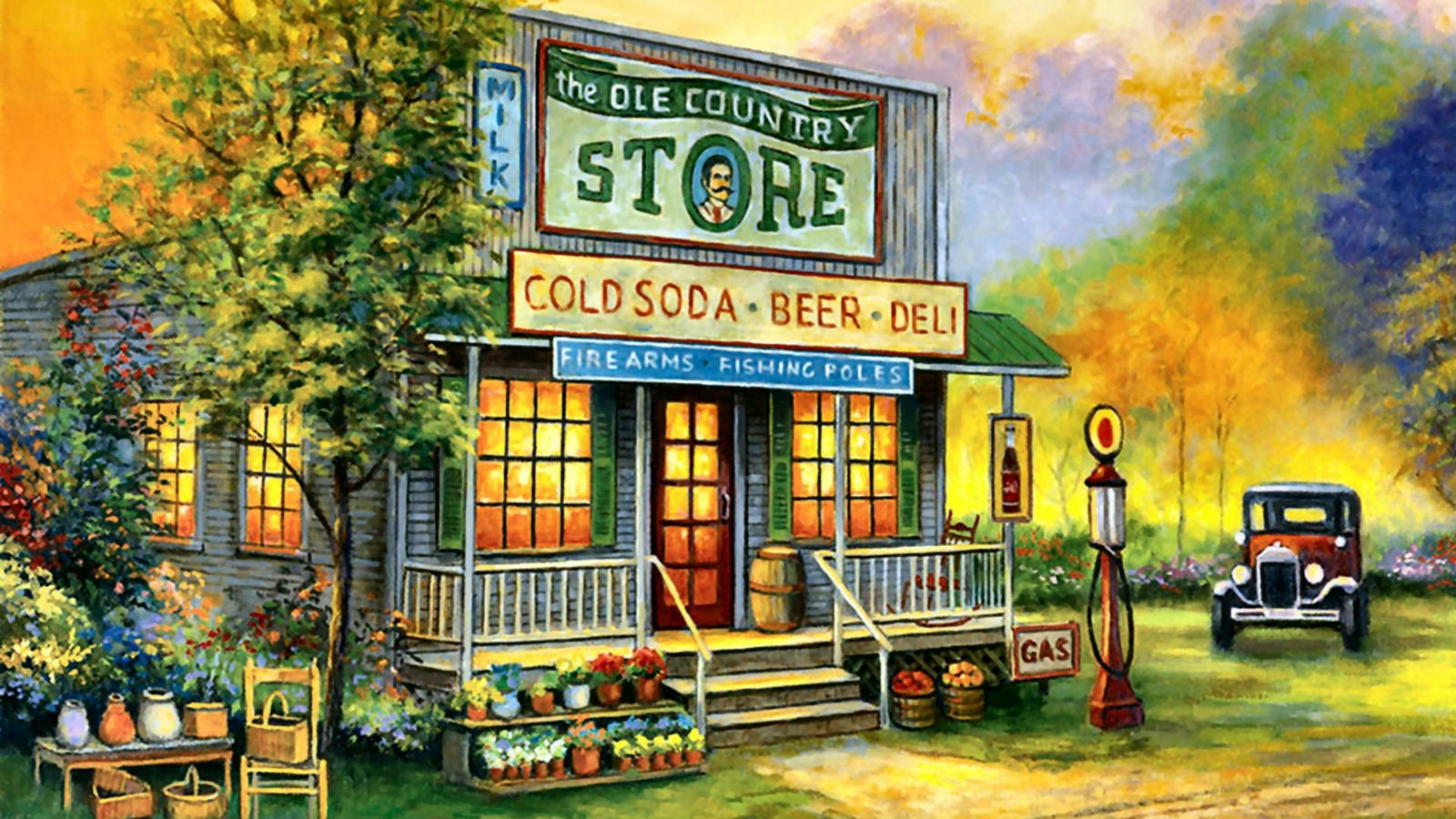 Solve The Ole Country Store jigsaw puzzle online with 252 pieces
