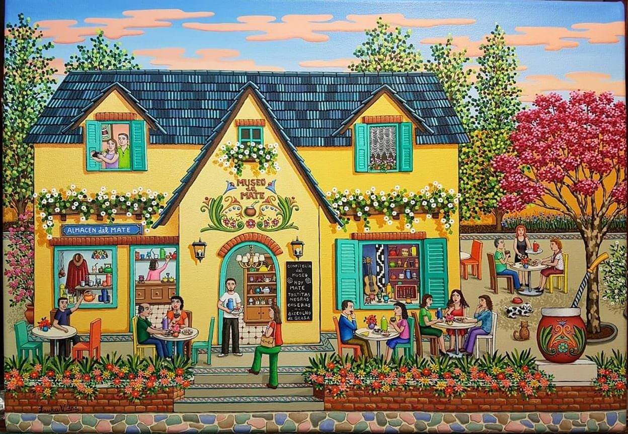 Solve yellow house jigsaw puzzle online with 280 pieces
