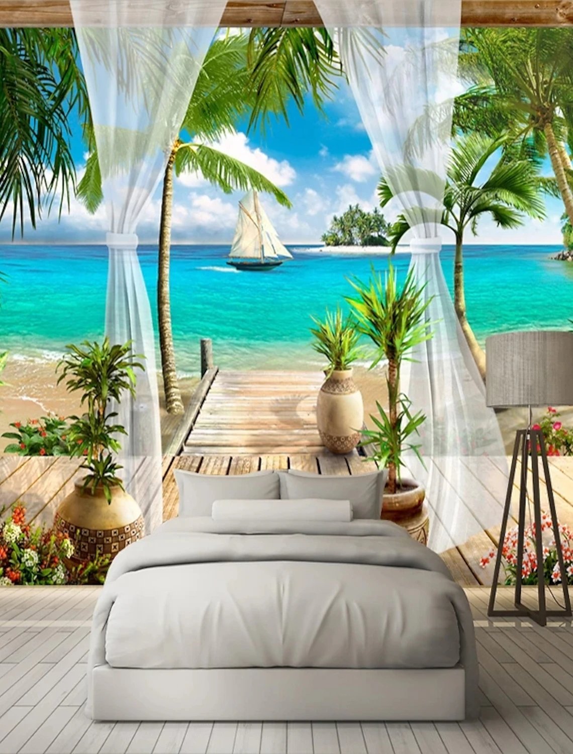 Solve balcony-beach-seascape jigsaw puzzle online with 108 pieces