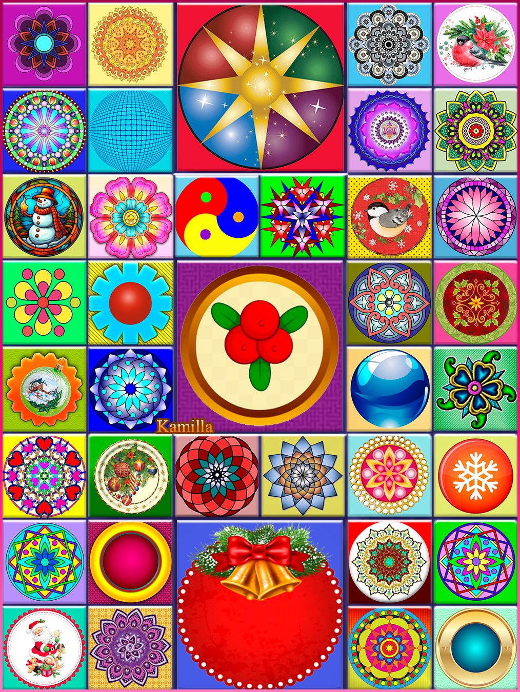 Solve Mandalas jigsaw puzzle online with 252 pieces