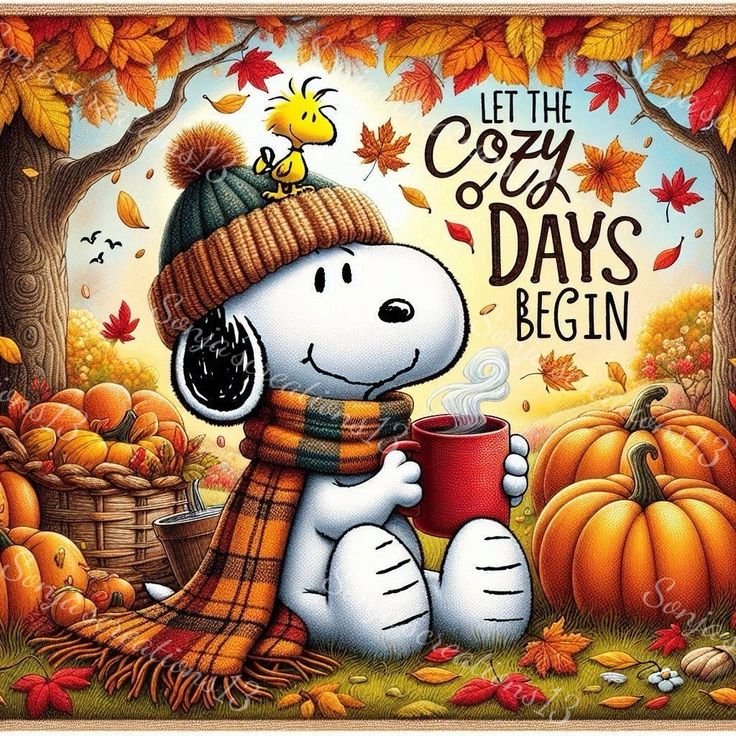 Solve Snoopy Cozy Days Begin jigsaw puzzle online with 64 pieces