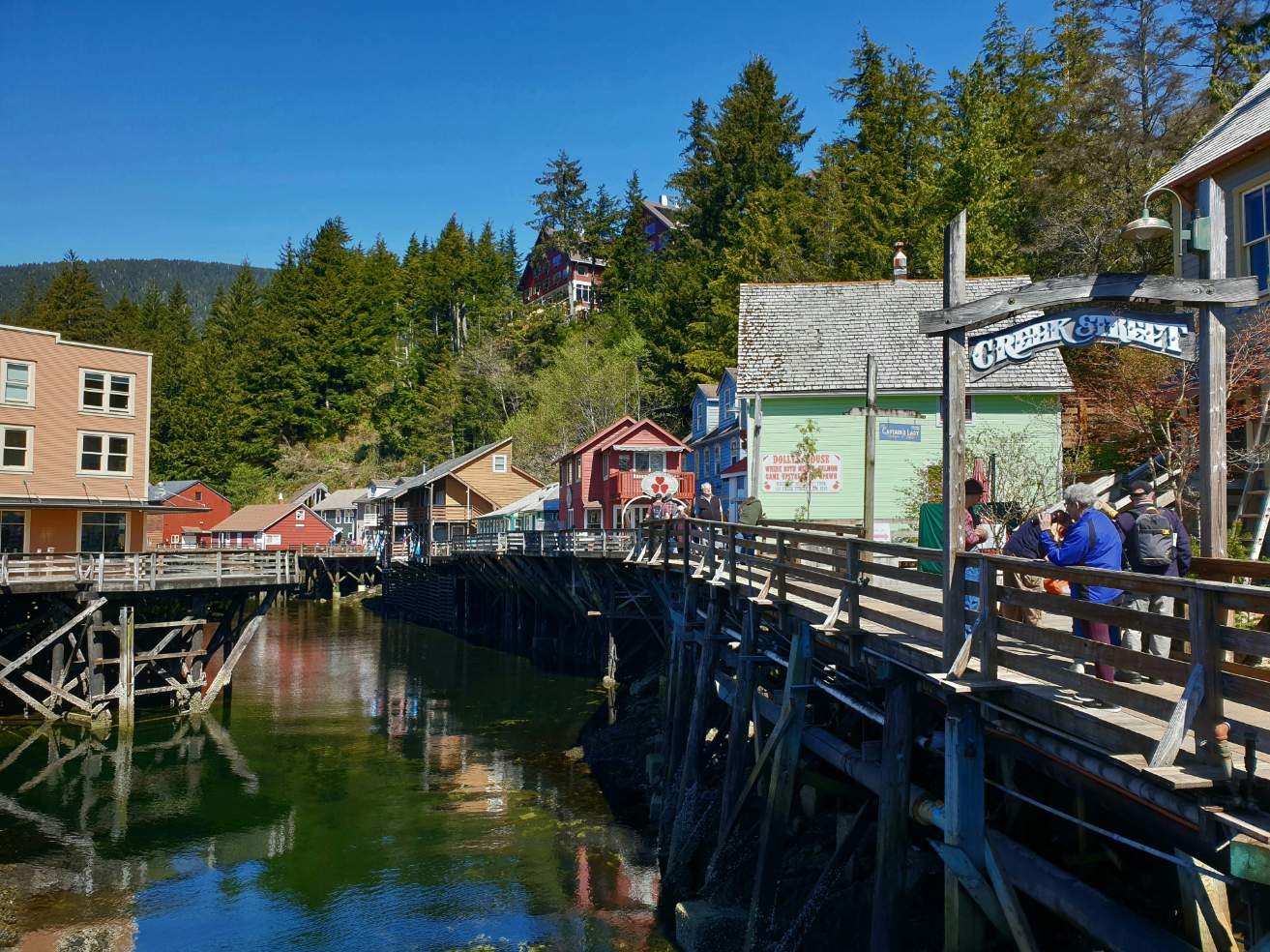 Solve CREEK STREET IN KETCHIKAN jigsaw puzzle online with 30 pieces