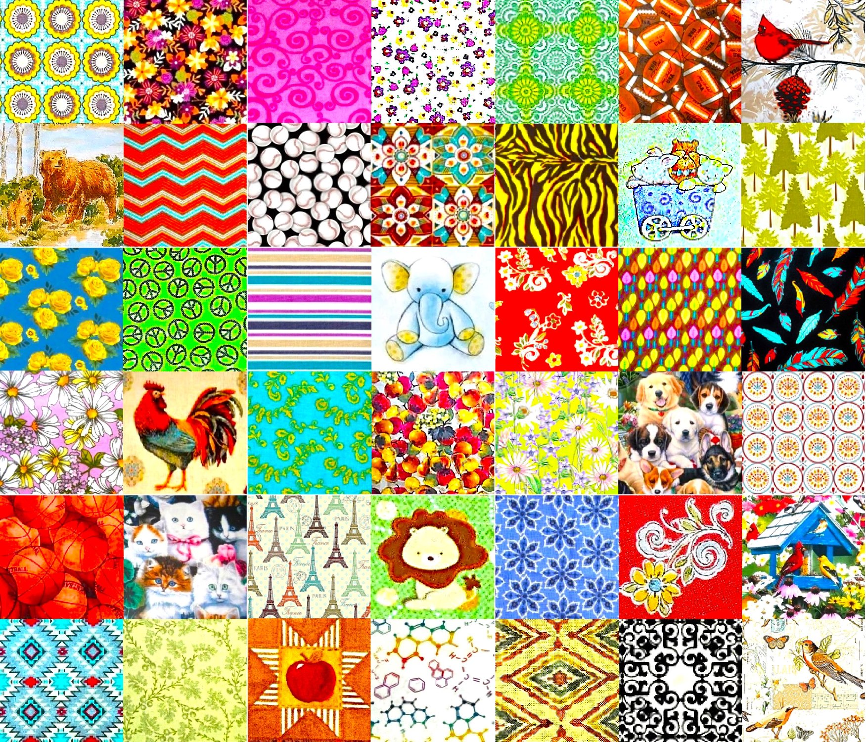 Solve PATCHWORK DAVID TEXTILES 12 jigsaw puzzle online with 255 pieces