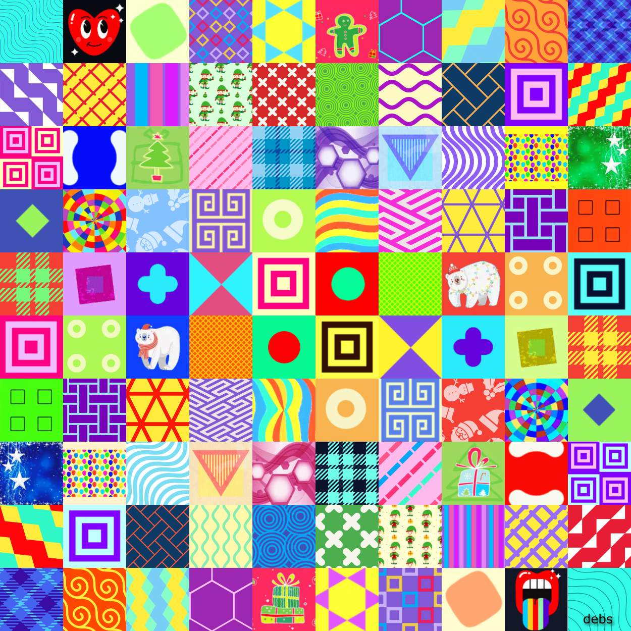 Solve Tuesday mix jigsaw puzzle online with 100 pieces