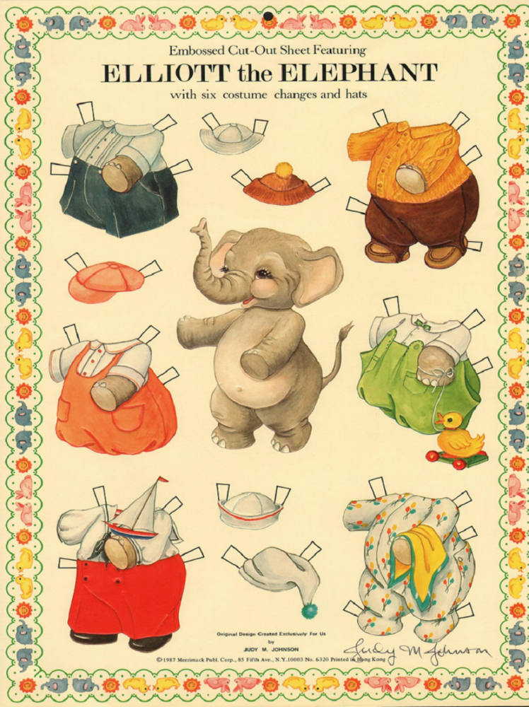 Solve Paper Doll - Elephant jigsaw puzzle online with 70 pieces