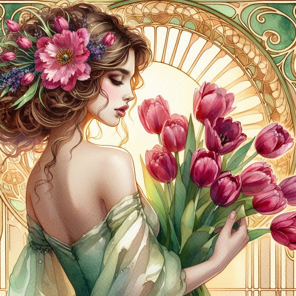 Solve Tulip lady (resize 9 to 306 pieces) jigsaw puzzle online with 81 ...