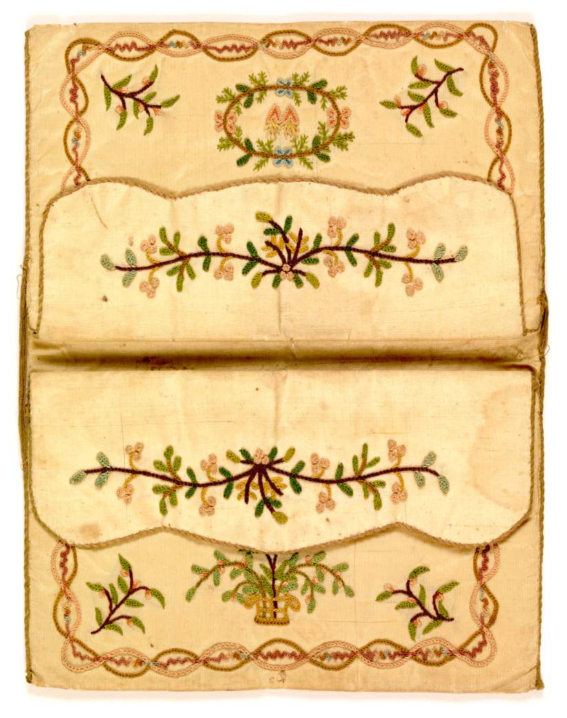 Jigsaw Puzzle | Embroidered white silk purse, made in France, 18th ...