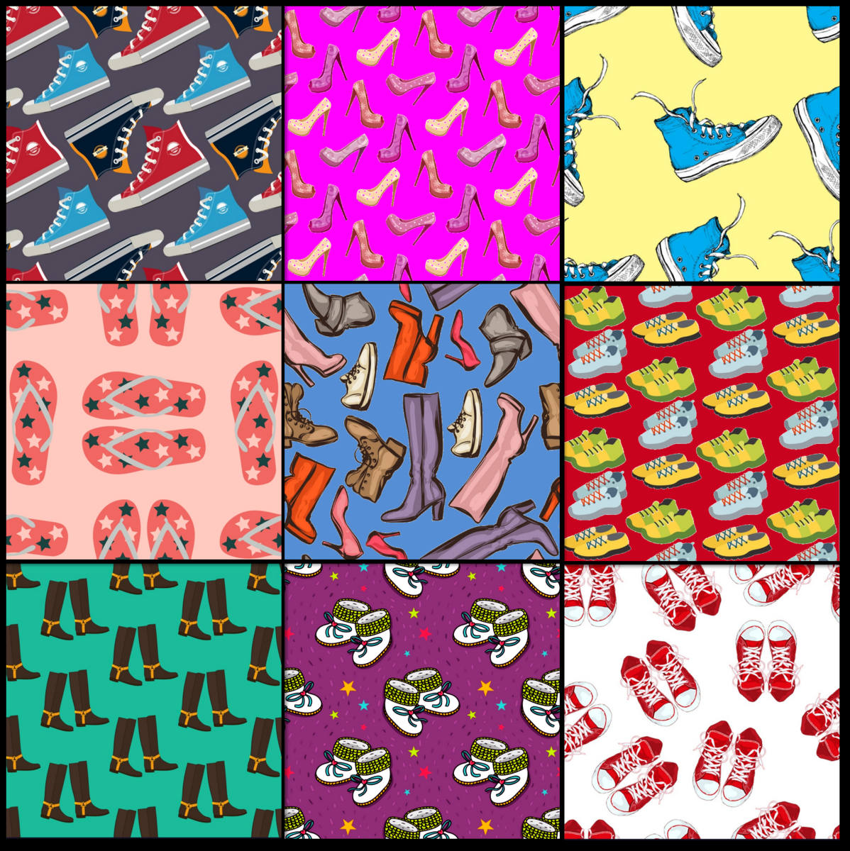 Solve Shoe patterns 1 jigsaw puzzle online with 225 pieces