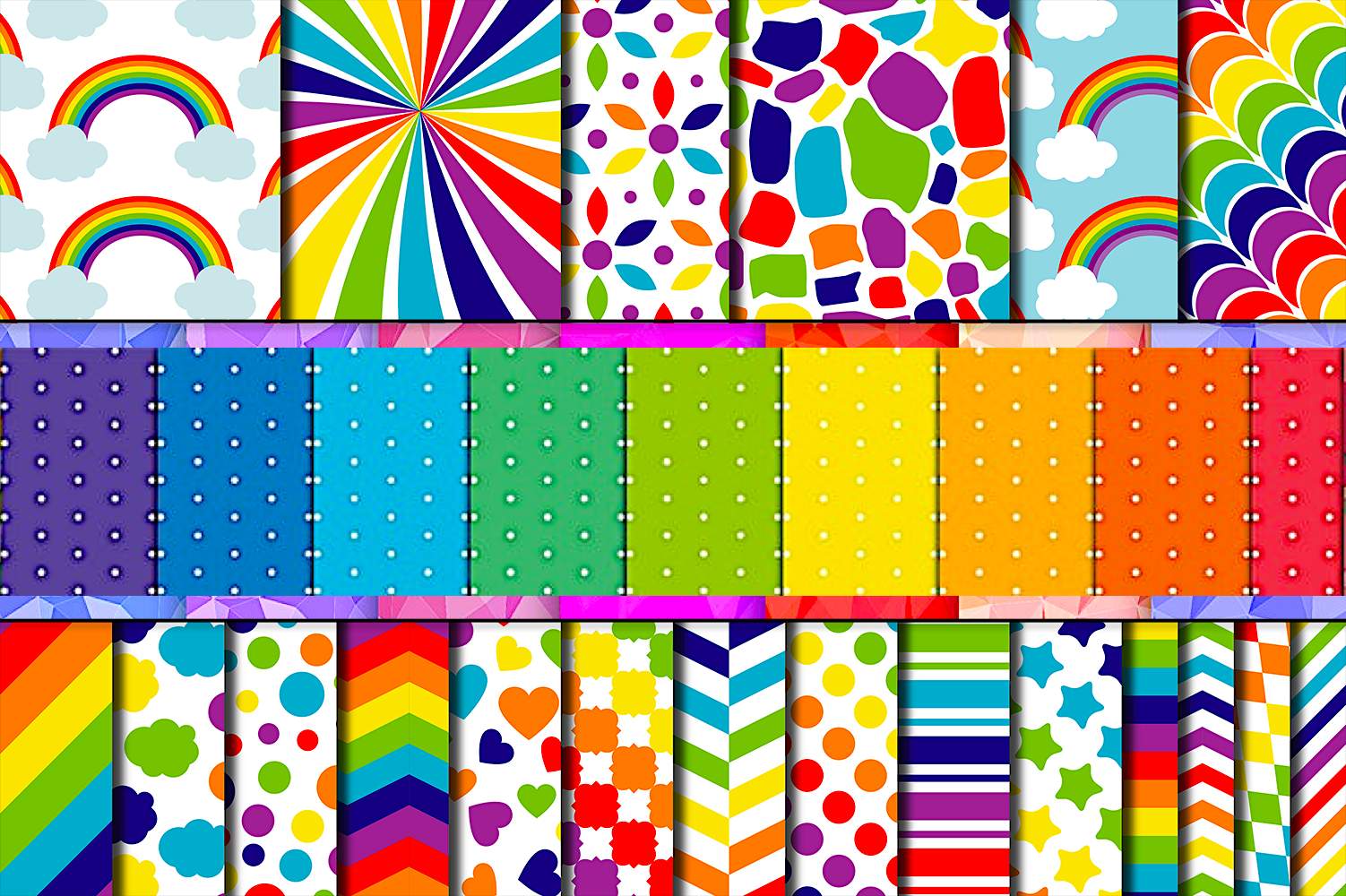 Jigsaw Puzzle | 126 pieces | Rainbow of patterns | Jigidi