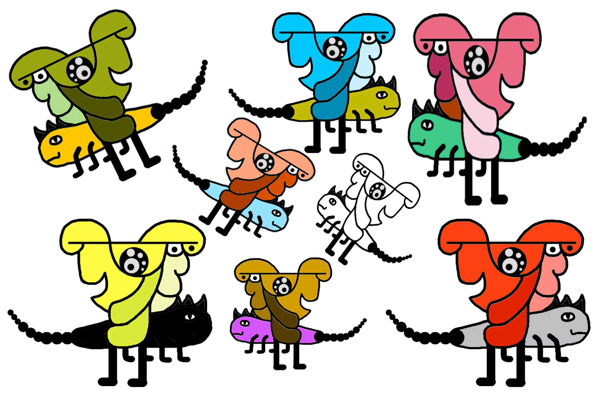 Solve 2-face and a bug jigsaw puzzle online with 176 pieces