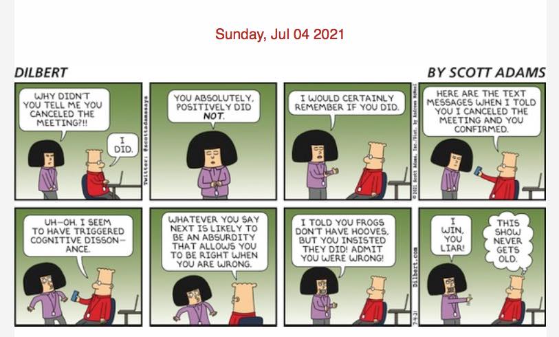 Solve Today's Dilbert Cartoon jigsaw puzzle online with 15 pieces