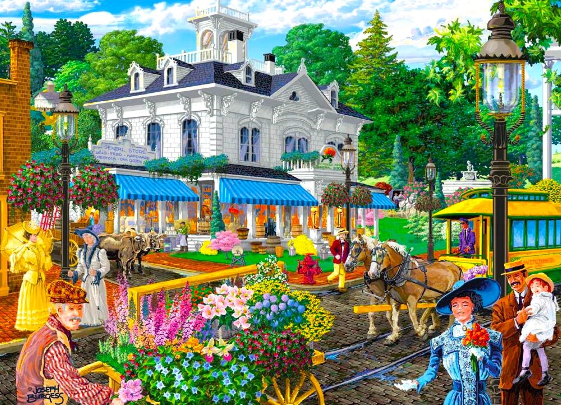 Solve Victorian Spring jigsaw puzzle online with 352 pieces