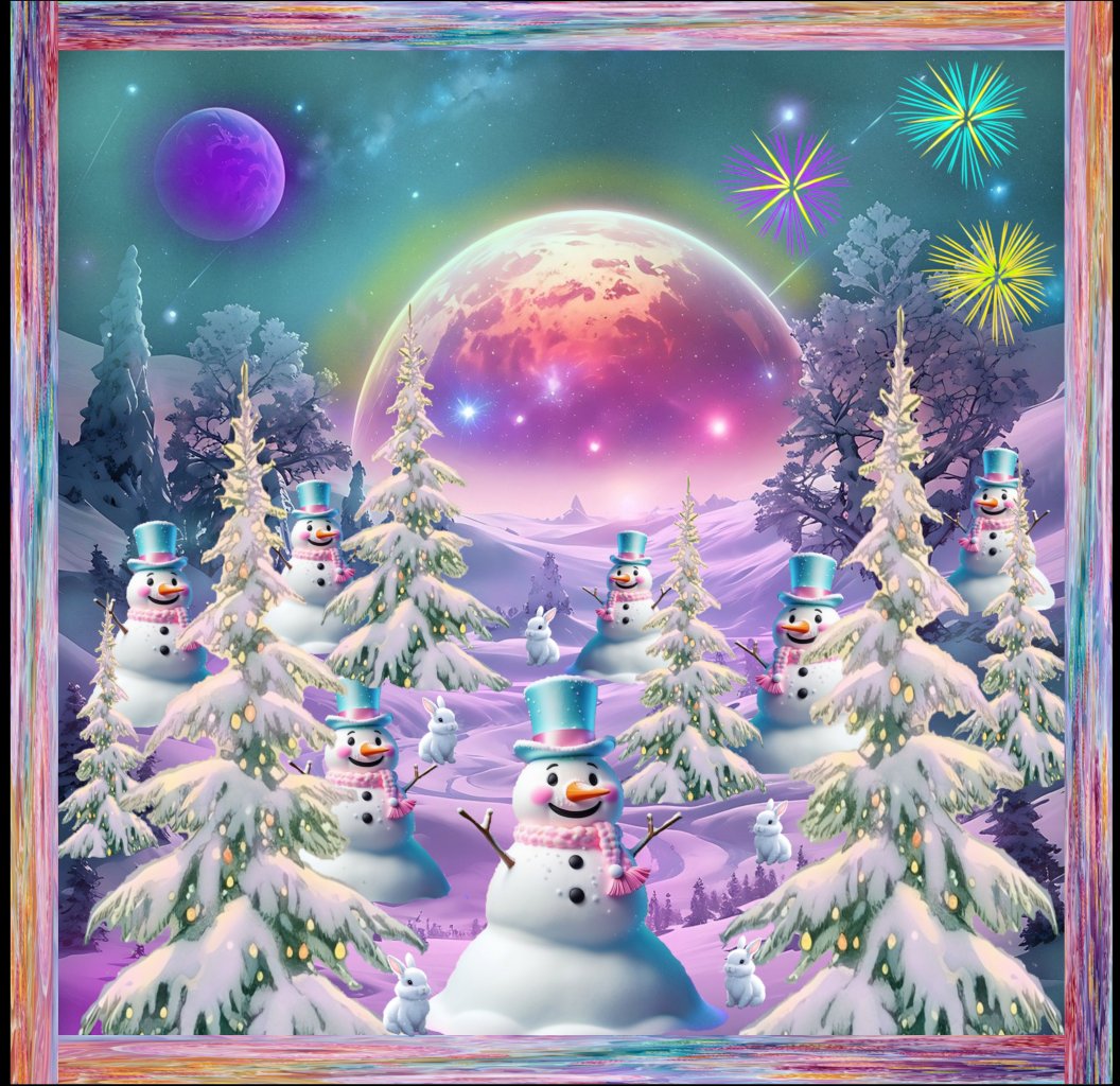 Solve Winter Snowman Forrest jigsaw puzzle online with 16 pieces