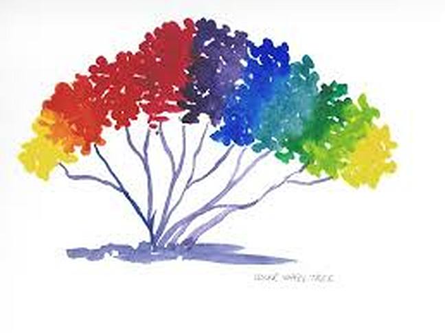 Solve Color Wheel Tree jigsaw puzzle online with 24 pieces