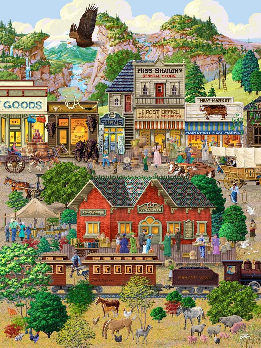 Solve Frontier Town jigsaw puzzle online with 99 pieces