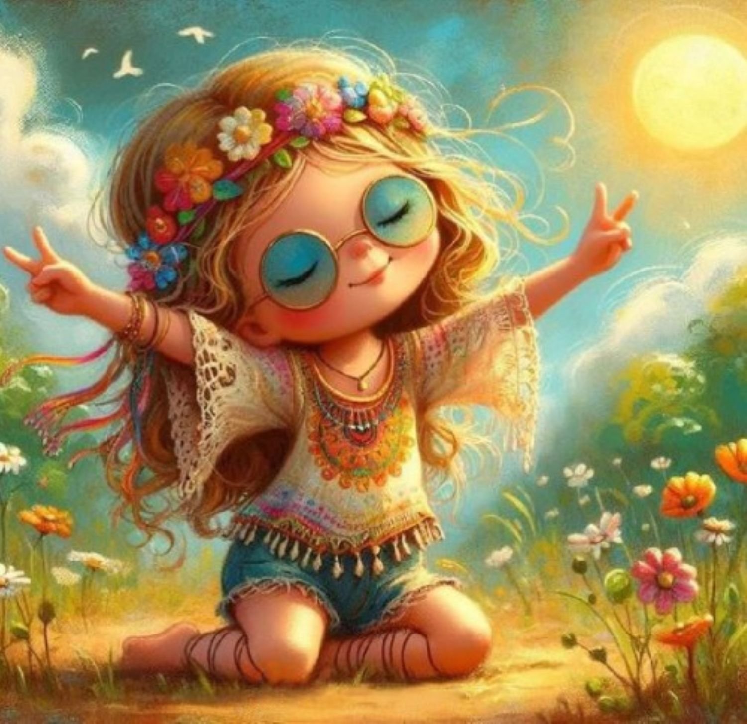 Solve Miss Flower Child jigsaw puzzle online with 306 pieces