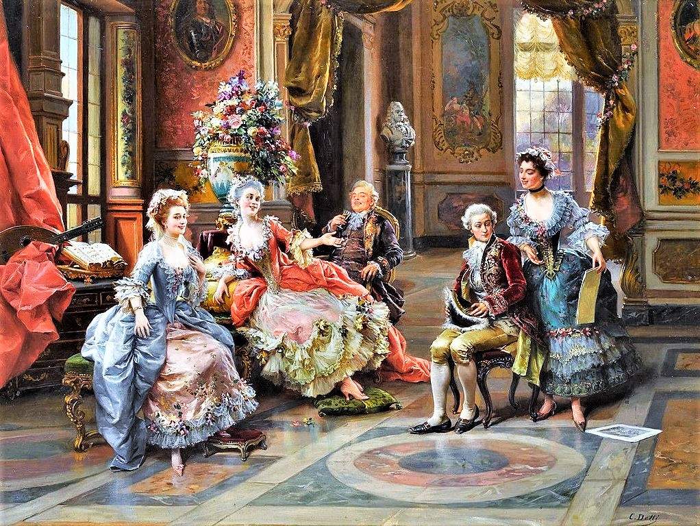Solve An Elegant Gathering jigsaw puzzle online with 154 pieces