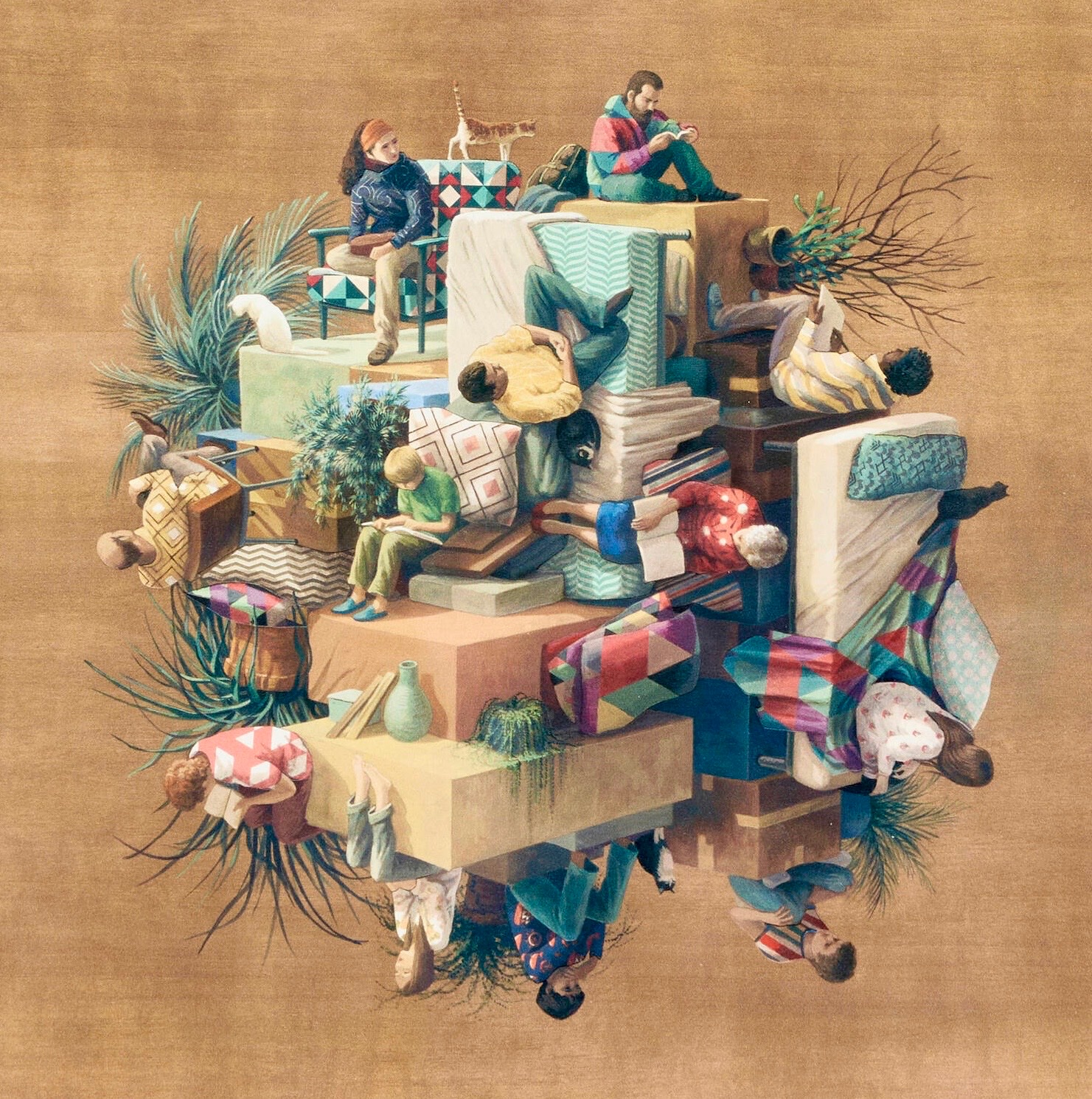 Jigsaw Puzzle | 196 pieces | Cinta Vidal, Together Alone, 2016, offset ...