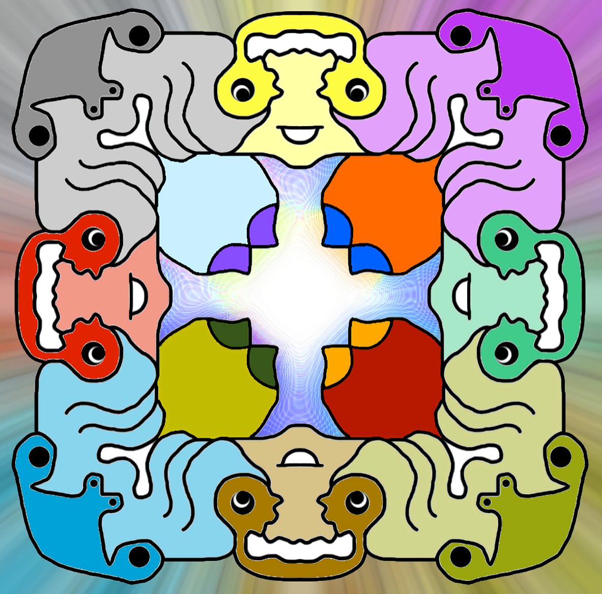 Solve some faces jigsaw puzzle online with 49 pieces