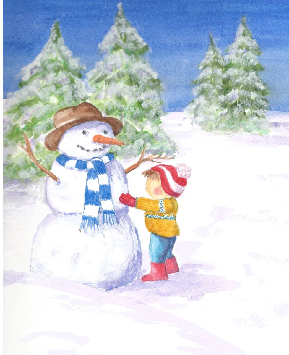 Solve Mr. Snowman jigsaw puzzle online with 30 pieces