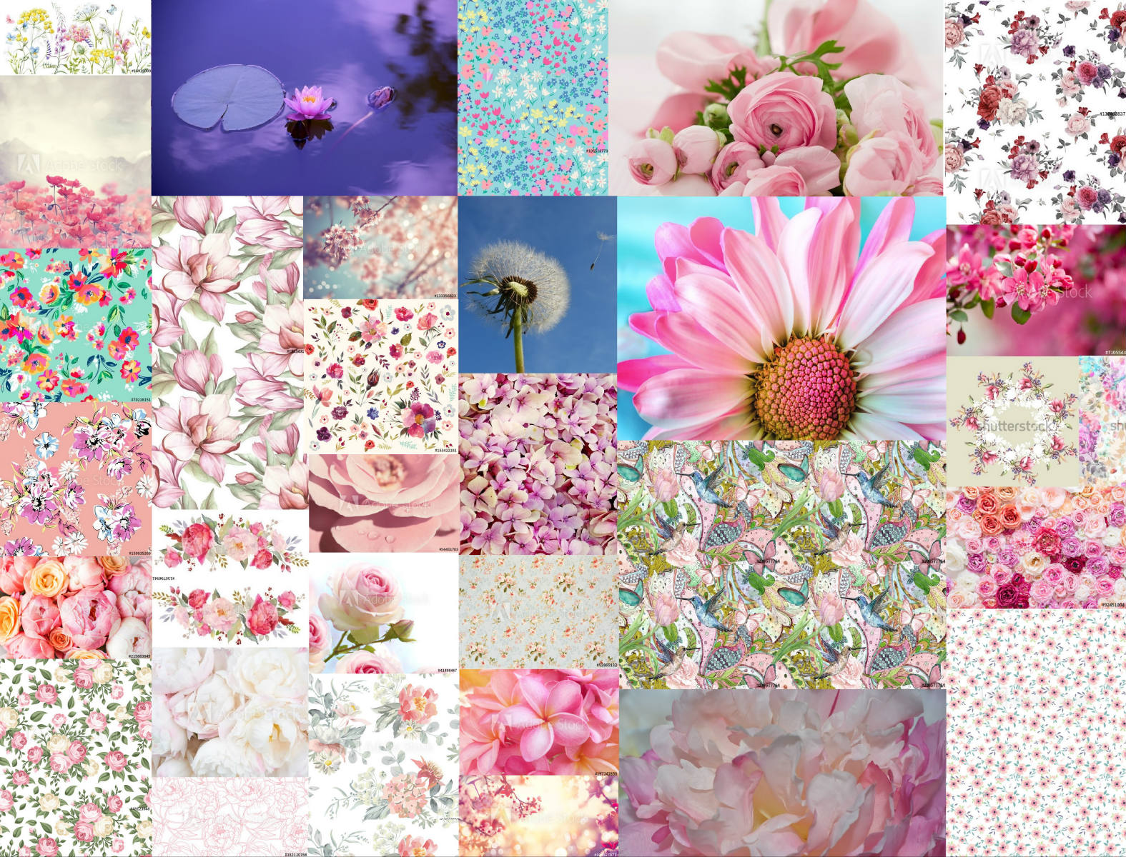 Solve Floral Fantasy pink jigsaw puzzle online with 252 pieces