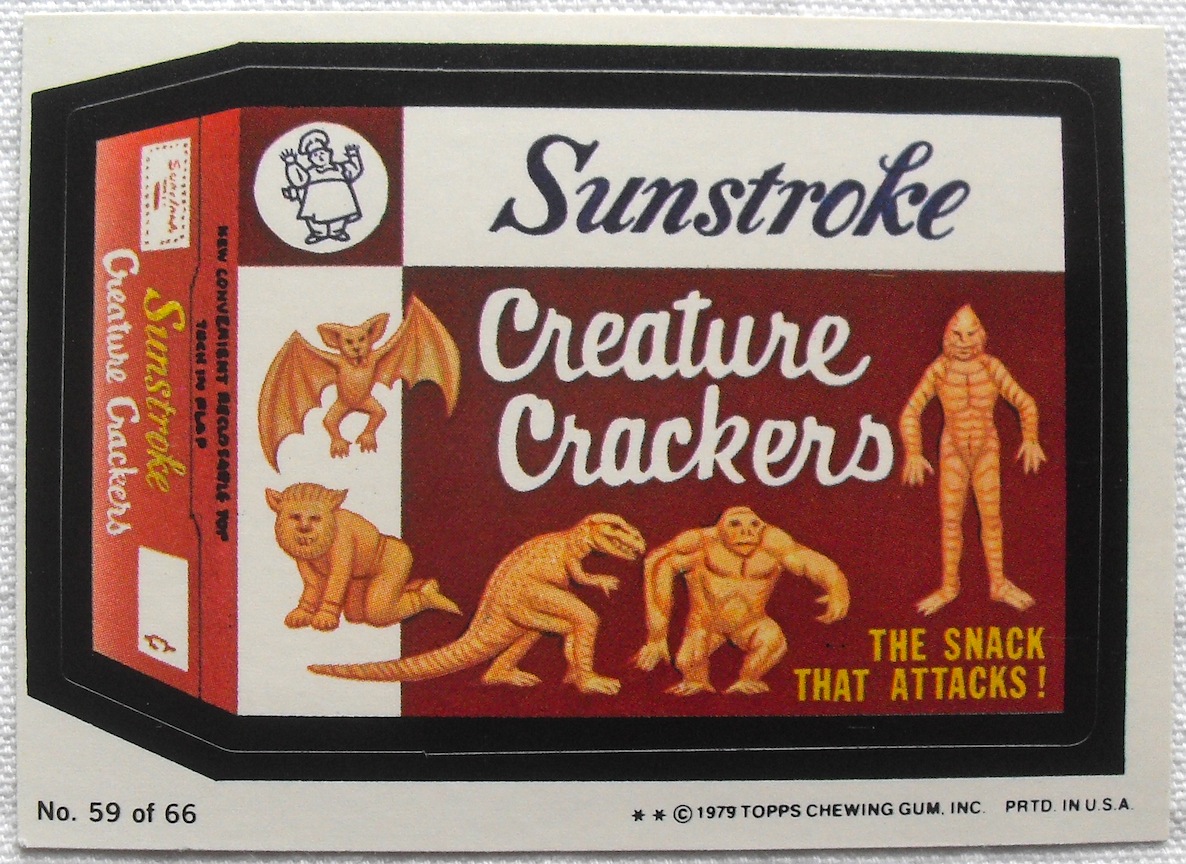 Solve 1979 Wacky Packages Stickers SUNSTROKE CREATURE CRACKERS jigsaw ...