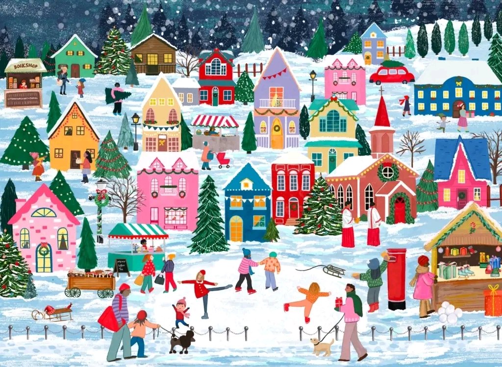 Solve Fun in the Snow jigsaw puzzle online with 70 pieces