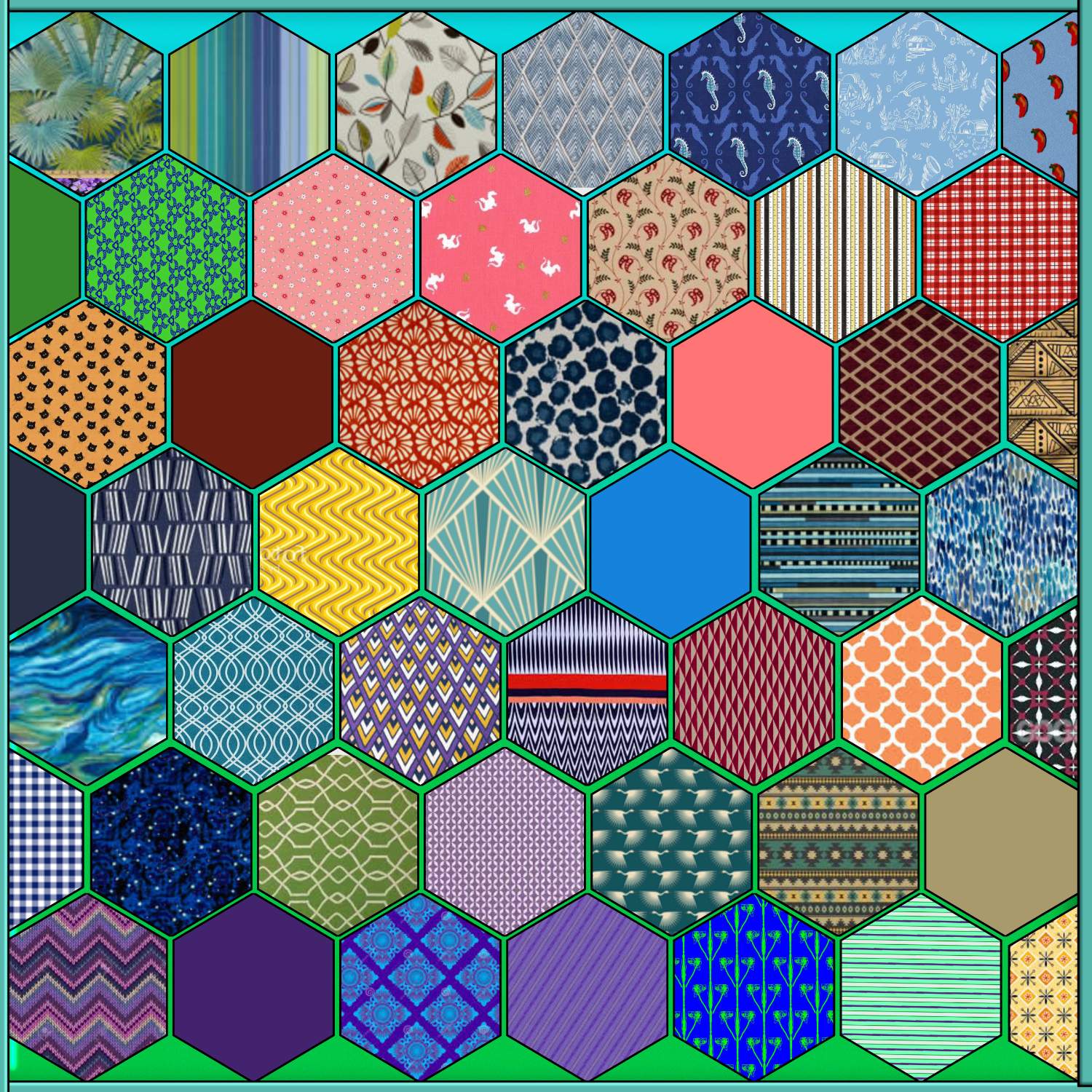 Solve Hex Parade jigsaw puzzle online with 256 pieces